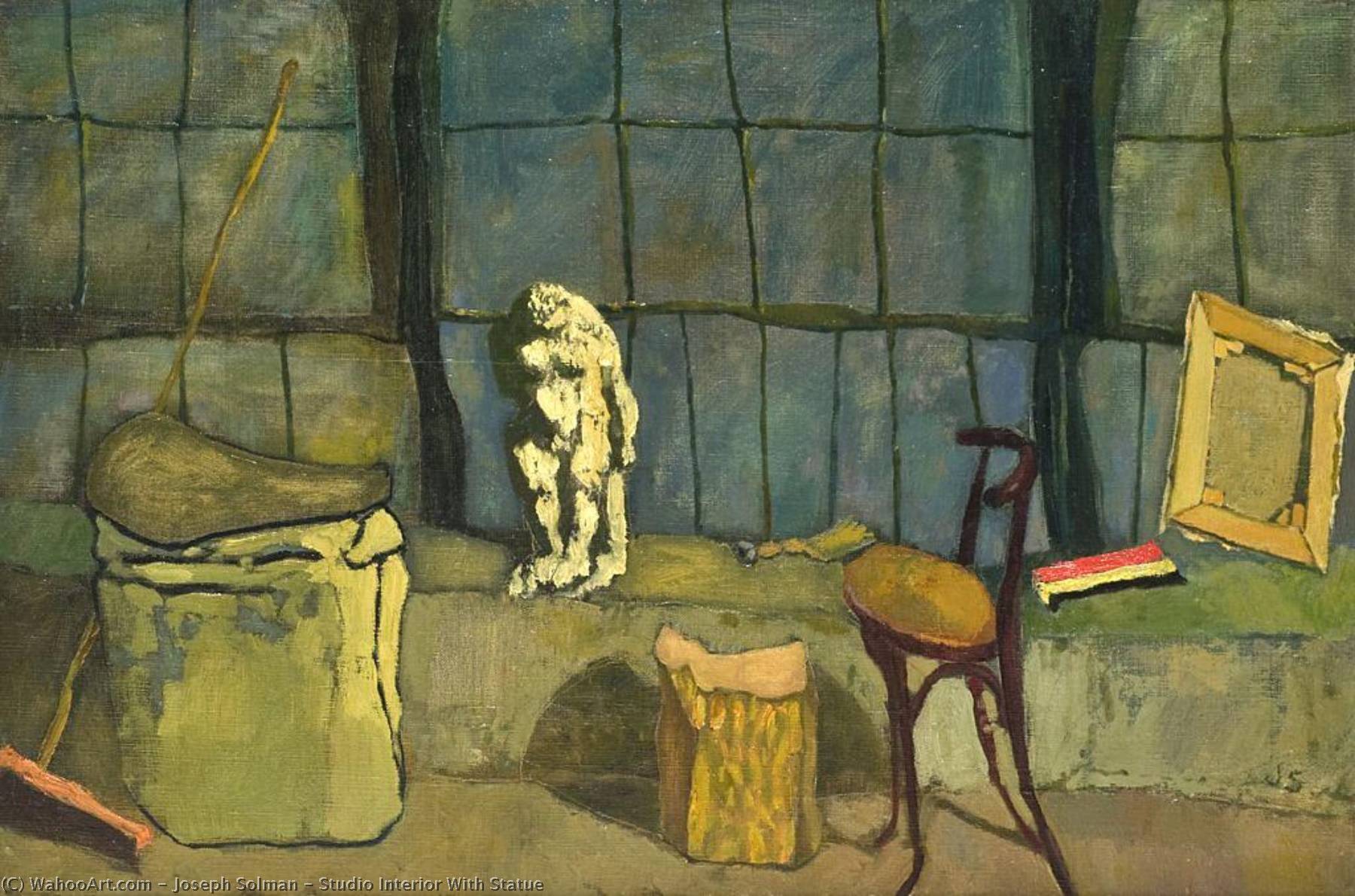 Studio Interior With Statue, 1950 by Joseph Solman (1909-2008) Joseph ...
